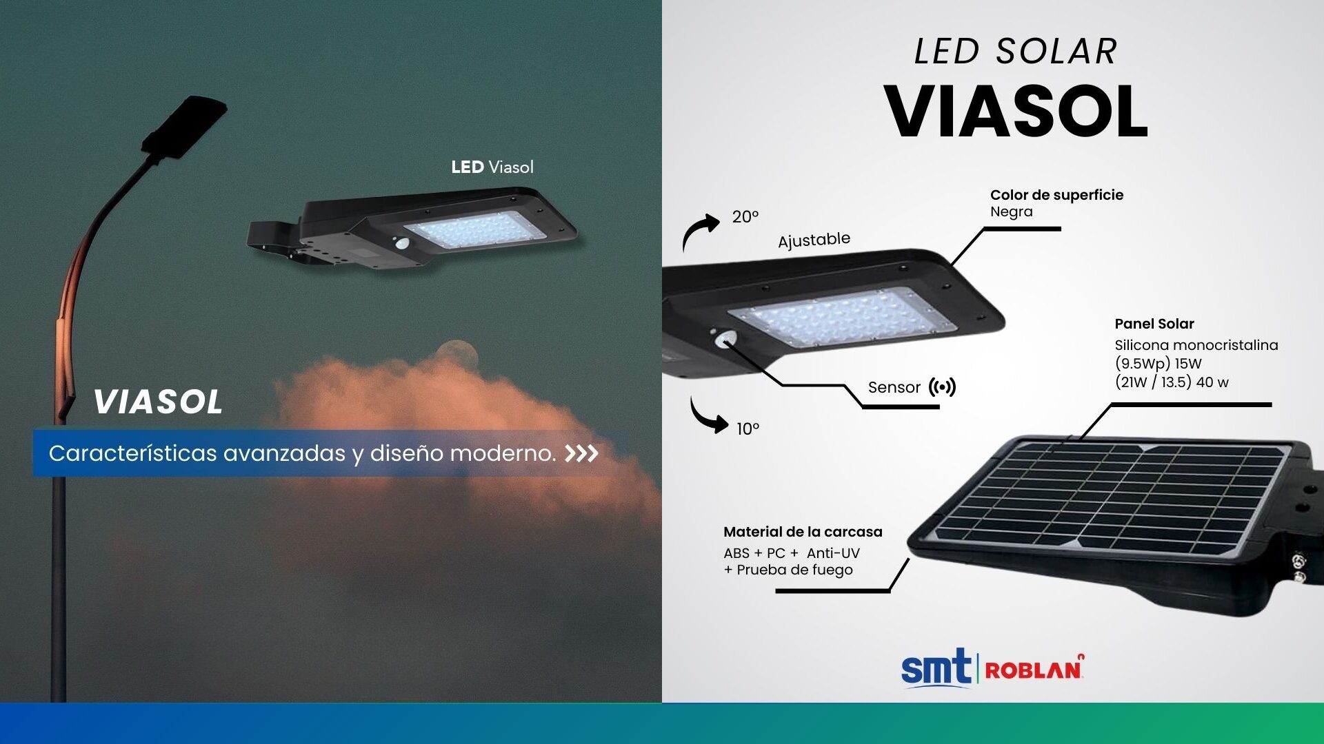 VIASOL: iluminación solar eficiente para proyectos urbanos - SMT - Colombia