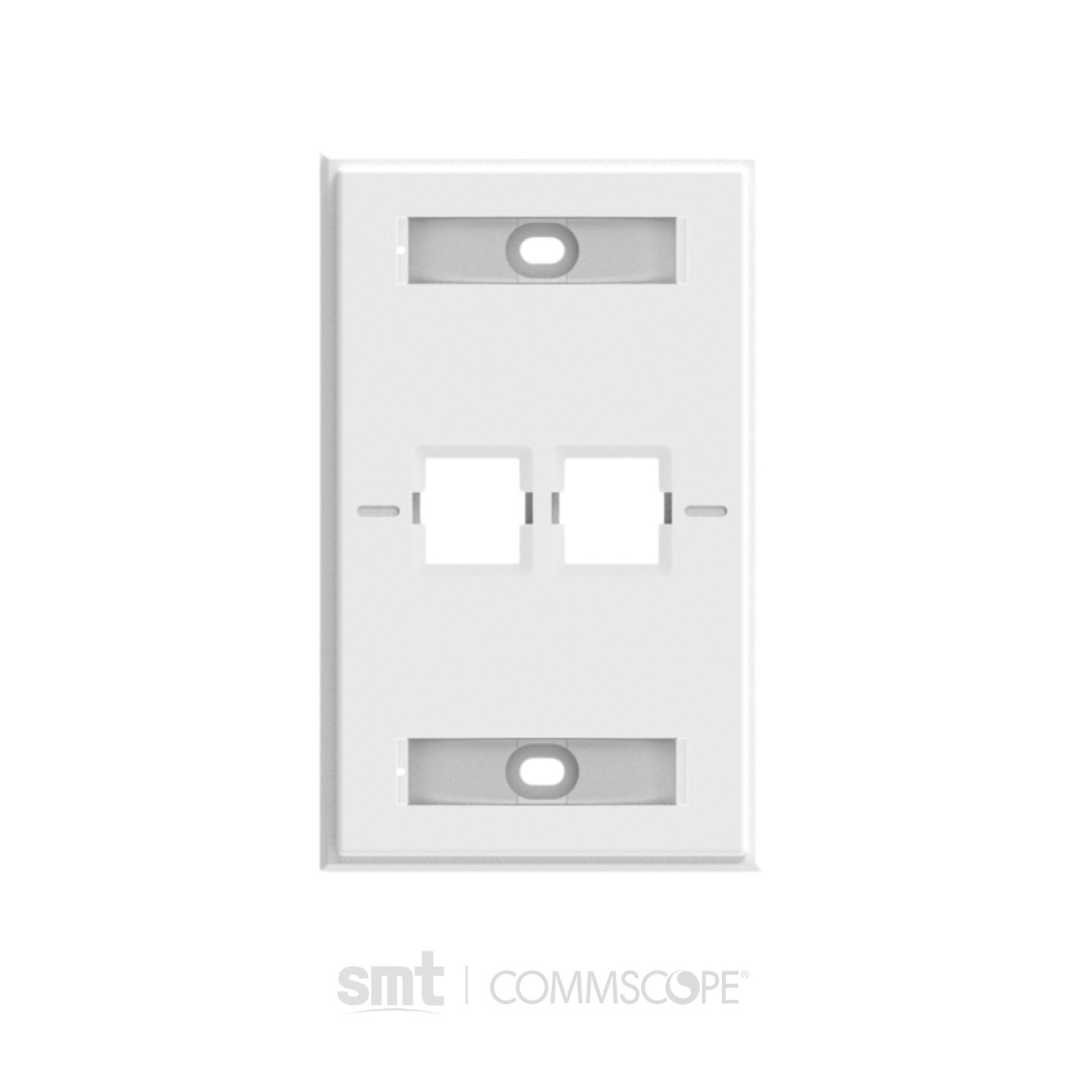 COMMSCOPE 760249145 FACE PLATE UNIVERSAL 2 PUERTOS CON ETIQUETA, PLACA ...