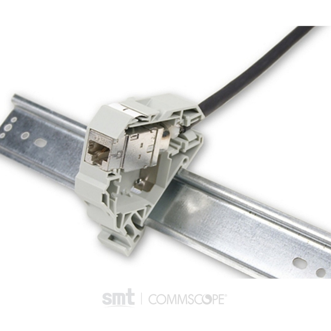 DIN rail adaptor for RJ45 modular jack - SMT - Colombia